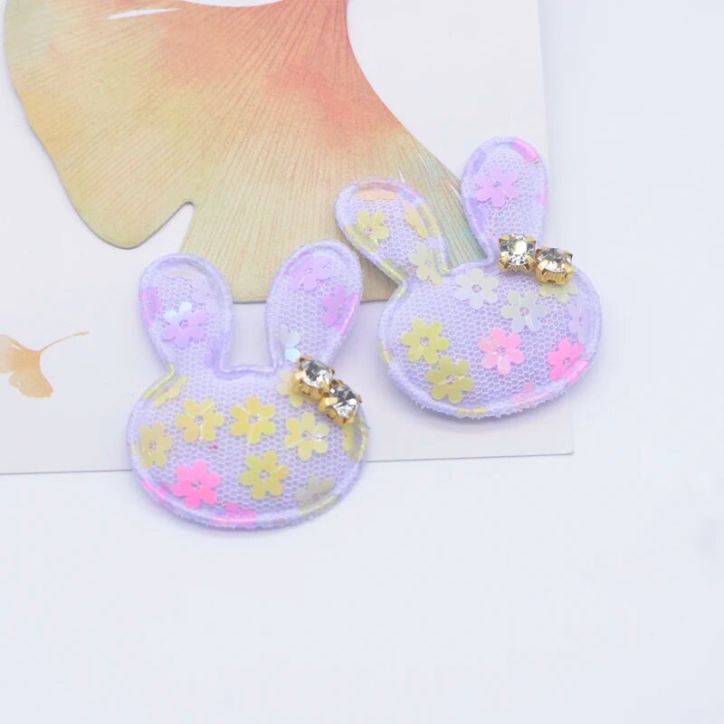 Аппликации кролики с блестками Diy Super Paradise 16 шт. Фиолетовый, Purple