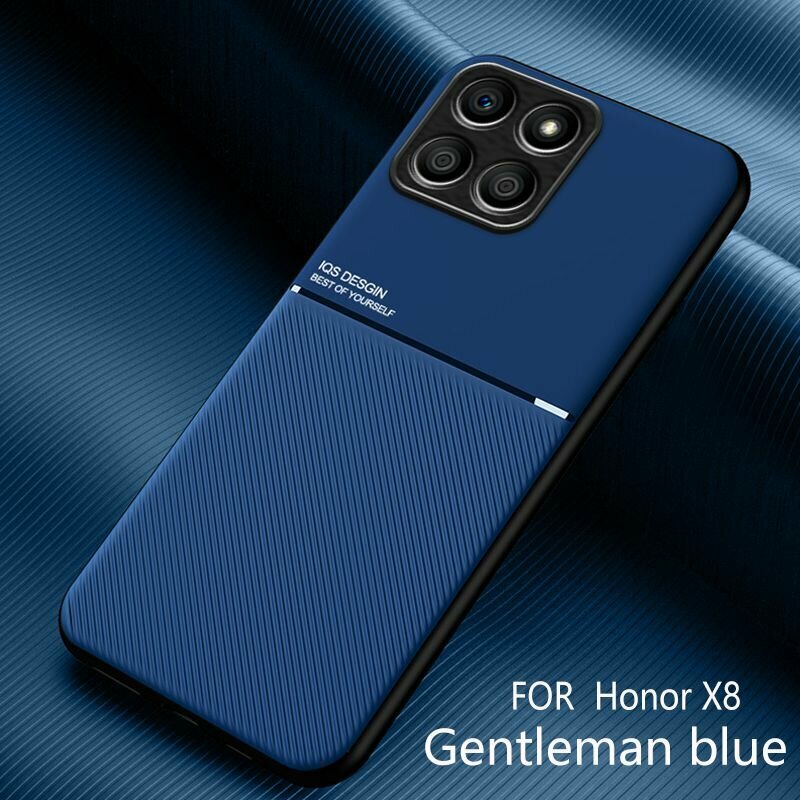 FASNYA Чехол из деловой кожи для Honor X8 5G/ Honor X6 4G/Honor 70 Lite (Хонор X8 5G/ Хонор X6 4G/Хонор 70 Лайт) с магнитным автомобильным держателем, тонкий защитный чехол для смартфона