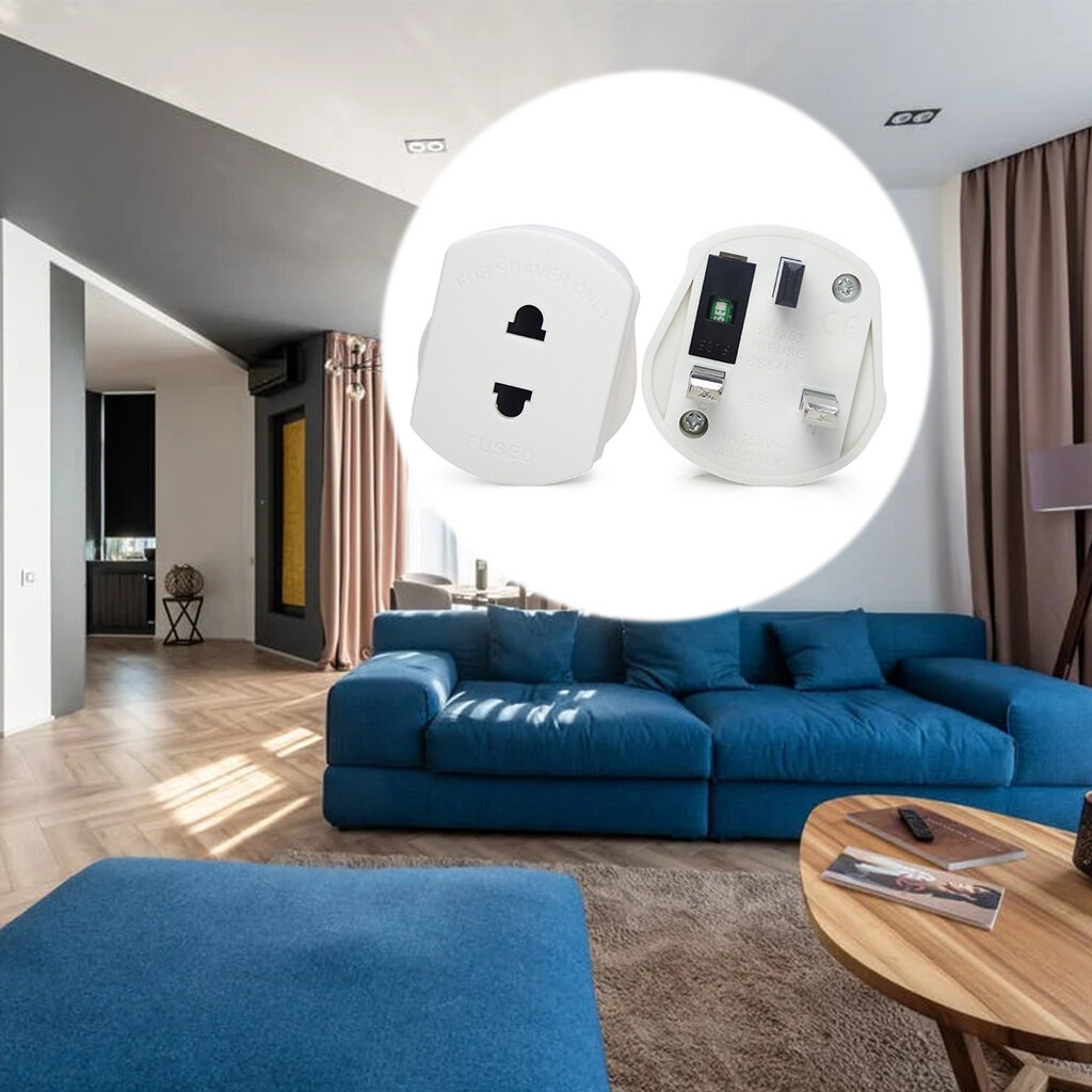 Белый с предохранителем 1,6 А, конверсионный штекер британского стандарта