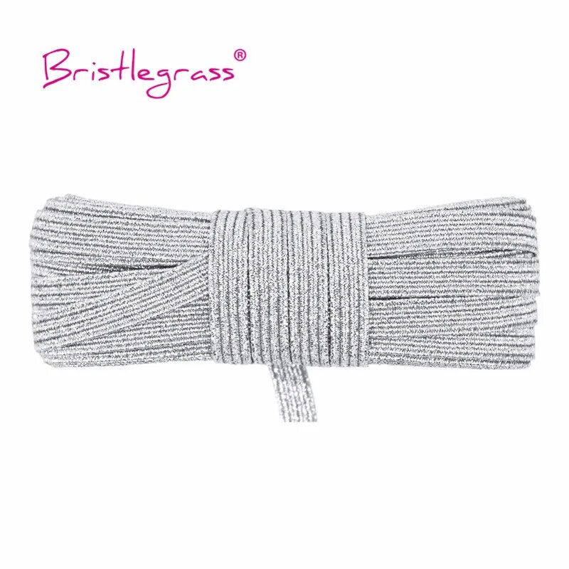Блестящий серый эластичный шнур Bristleglass, 5 ярдов