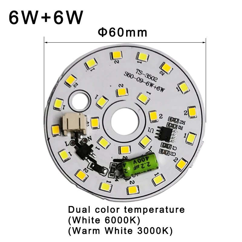 Светодиодная лампа Rosensuotich 3W/6W/12W/18W натуральный белый 6W Changeable