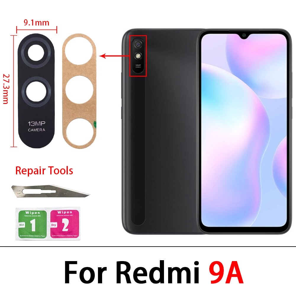 Защитное стекло камеры для Xiaomi Redmi 9A, Color: 9A