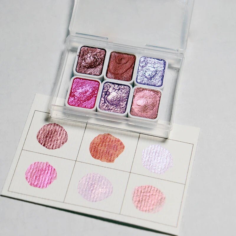 Акварельные краски Pearl Series A3, 6 цветов, 1 мл