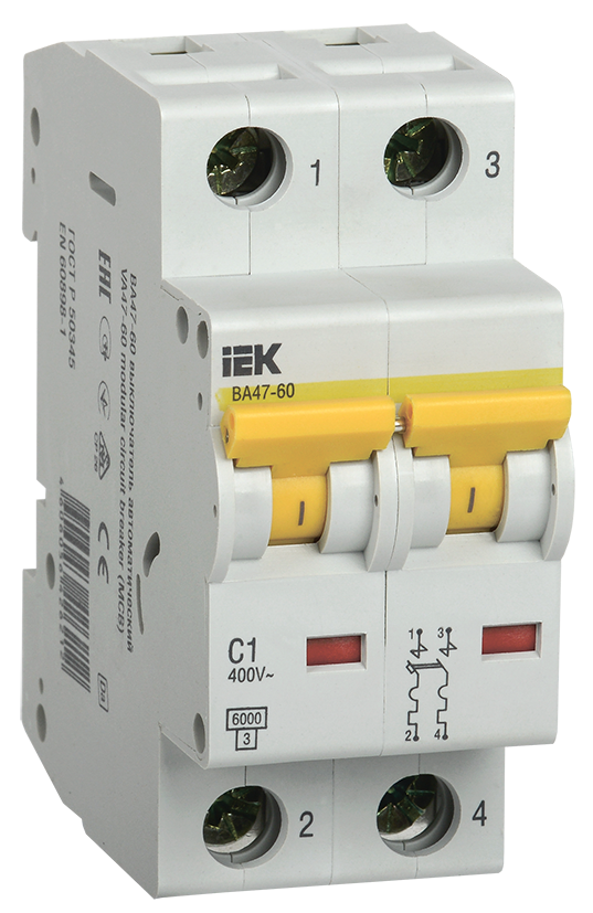 Автоматический выключатель ВА 4760 2р (40А) D40 IEK