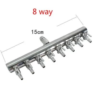 Разветвители воздуха для аквариума из нержавеющей стали 8 heads