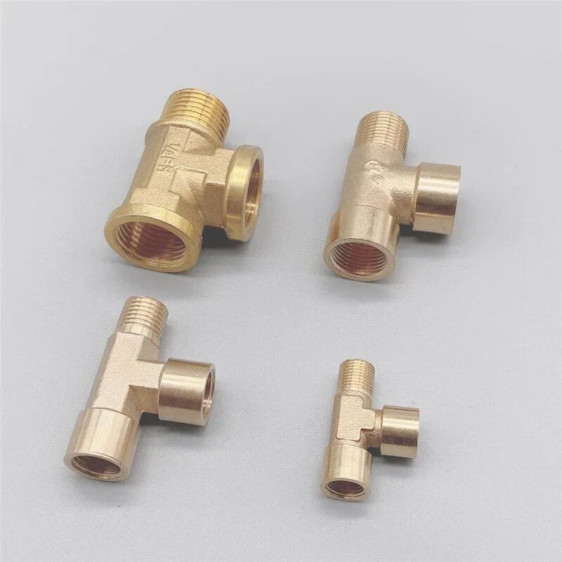 Медные тройники 1/8", 1/4", 3/8", 1/2" BSP, Цвет: MFF