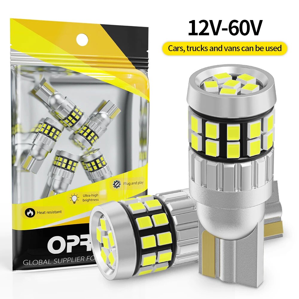 2 Шт. T10 LED W5W Мощный Автомобильный Внутренний Купольный Светильник 30SMD Canbus Безошибочный Белый Номерной Знак Детали О.