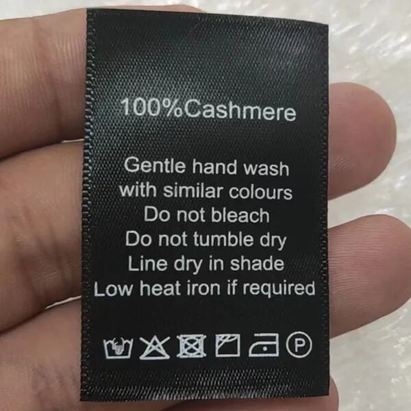 Черные этикетки для одежды 100% Cashmere, Цвет: 03