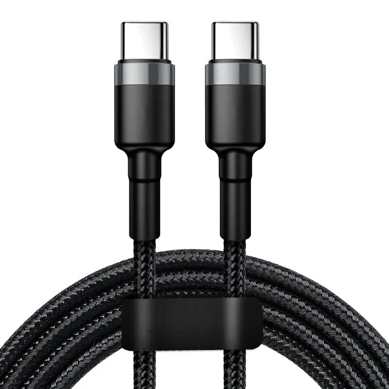 USB-C кабель 0.25м Silver для быстрой зарядки PD 120W