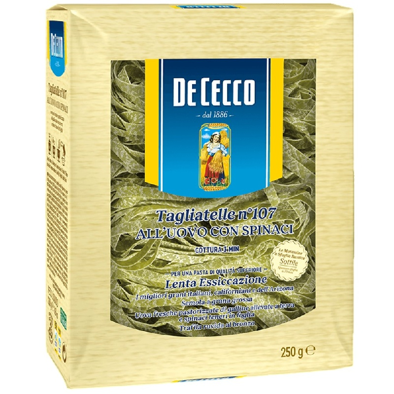 Макаронные изделия De Cecco Тальятелле со шпинатом 250 г