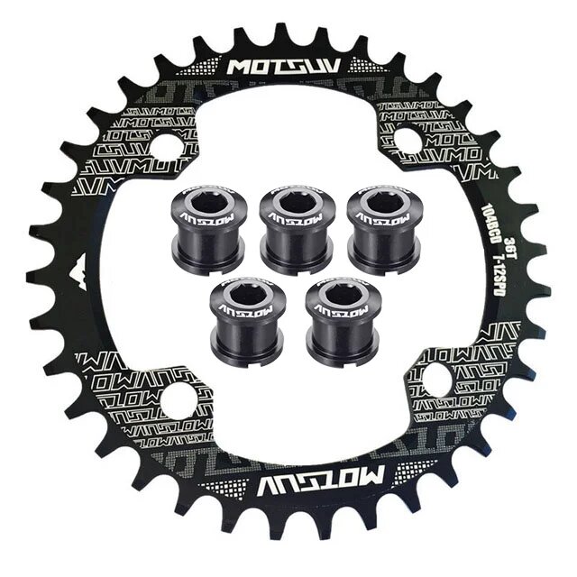 MOTSUV Звезда 38T, 104BCD, черная, для MTB