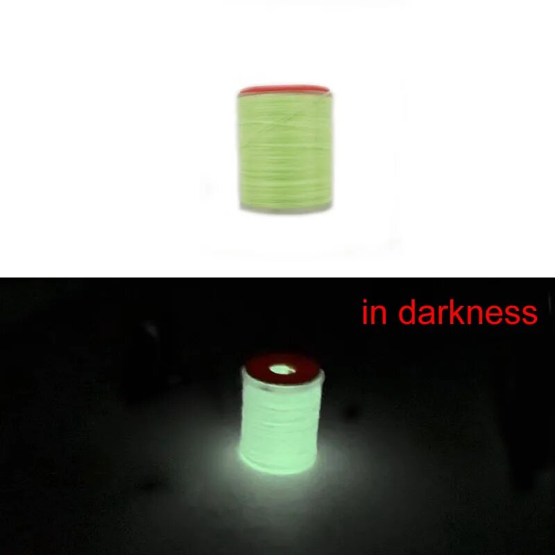 300D 90 ярдов, 1 шт, нить для вязания мушек, высокопрочная светящаяся нить для стрейсера, светящаяся зеленая линия, обтягивающие материалы для вязания мушек