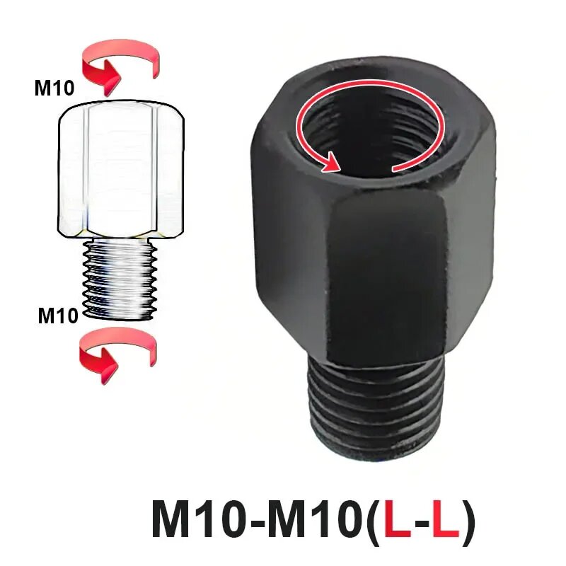 Черный адаптер M10-M10(L-L) для зеркала
