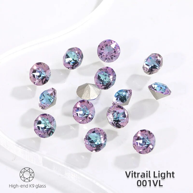 Стразы Vitrail Light 6 мм, фиолетовые, стеклянные