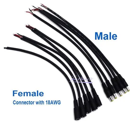 Кабель питания DC 5.5x2.1mm Male/Female