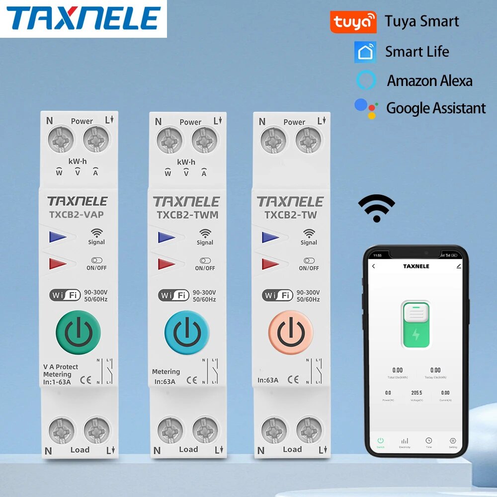 Smart Switch APNEU TXCB2-TWM Metering 10A WiFi