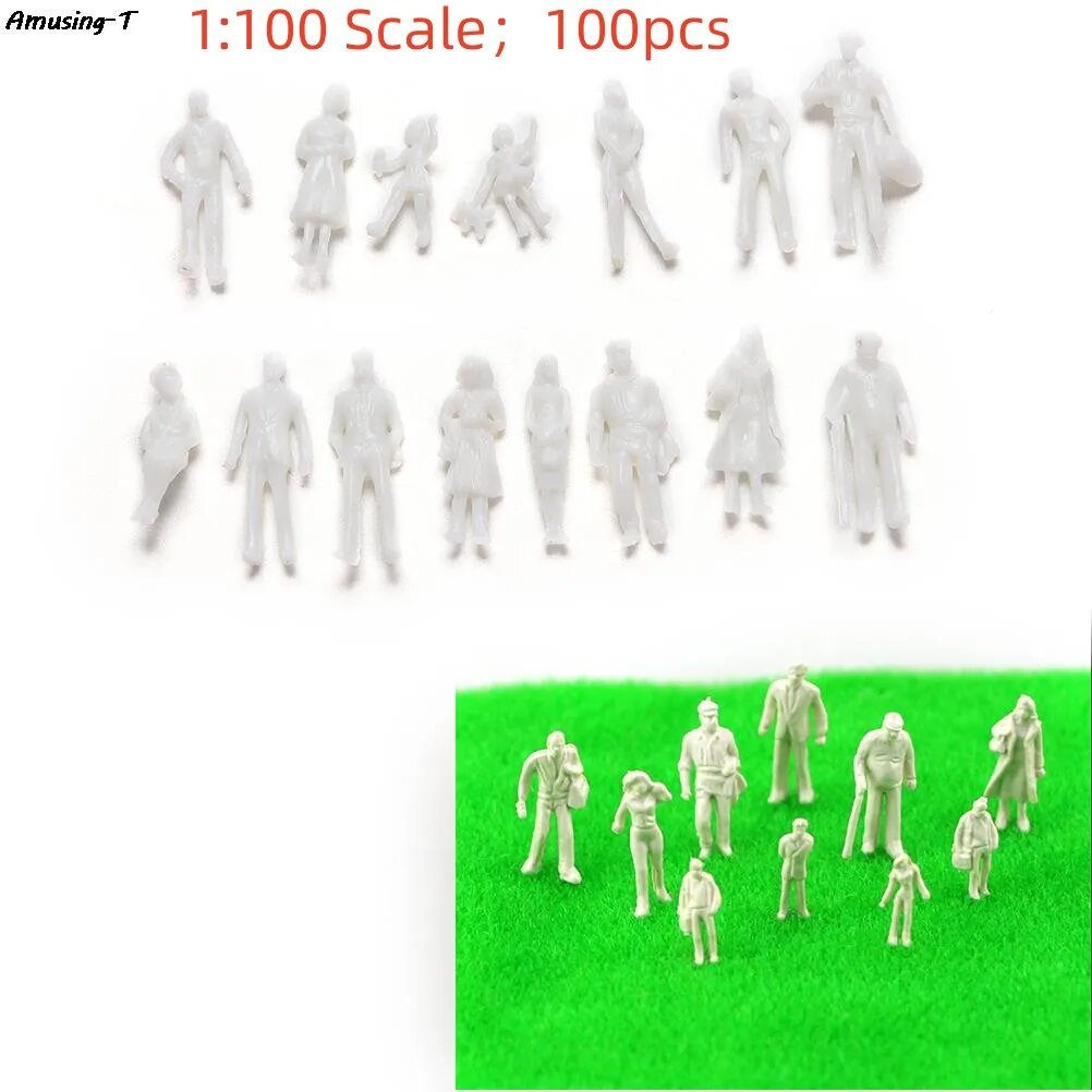 Миниатюрные фигурки людей 1:100, 100pcs