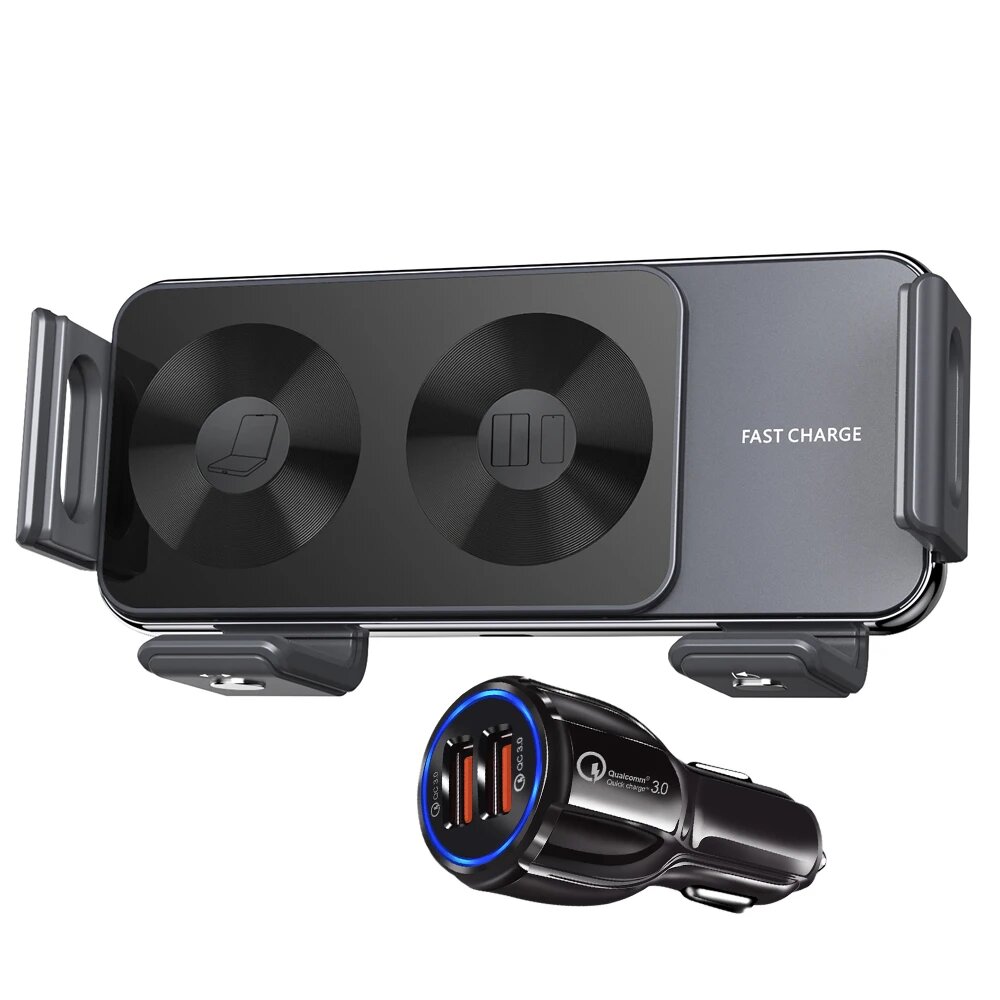 Беспроводное Автомобильное зарядное устройство для Samsung Galaxy Z Fold 5 4 3 S23 With QC3.0 Plug