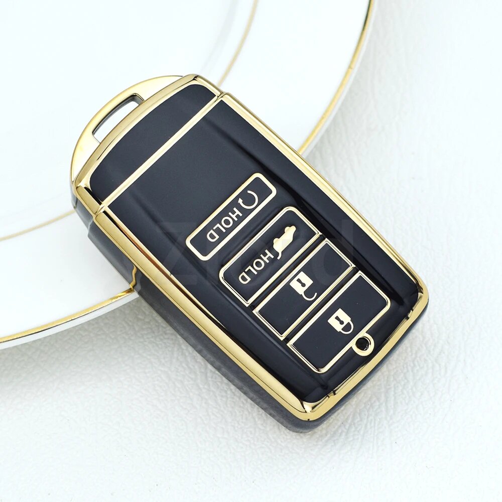 Чехол для автомобильного ключа из ТПУ, чехол для Honda Acura RLX MDX CDX TLX-L NSX Gold Line Black