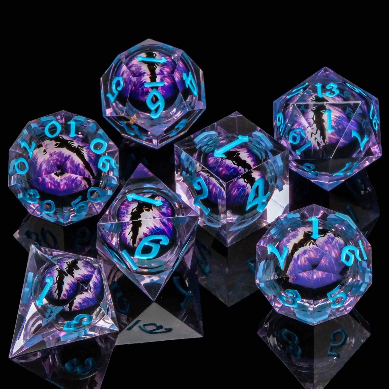Набор кубиков D&D Resin D7, цветной