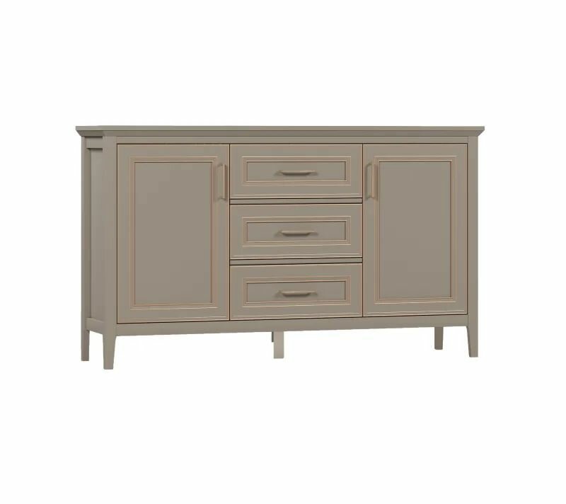 Тумба-комод классик KOM2D3S, глиняный серый, для одежды и вещей, с ящиками 3 шт.