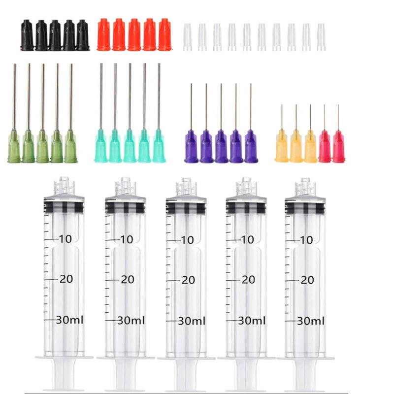 Шприцы с тупым наконечником 14ga-25ga 45Pack-30ml
