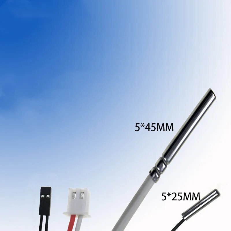 Датчики температуры для аквариума MoreSunsDIY NTC 10K B3950 XH2.54 2 шт. 5x25mm Dupont 0.5M