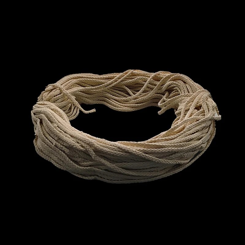 1 м круглые хлопковые фитили для свечей, диаметр веревки 6 мм для DIY спиртовой лампы, масляной лампы, изготовления свечей, тканый фитиль, аксессуары