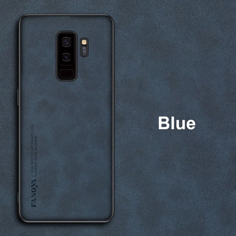 Чехол для Samsung Galaxy S9 Plus, темно-синий, искусственная кожа