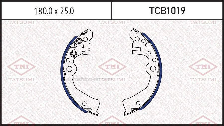 TATSUMI TCB1019 Колодки тормозные барабанные
