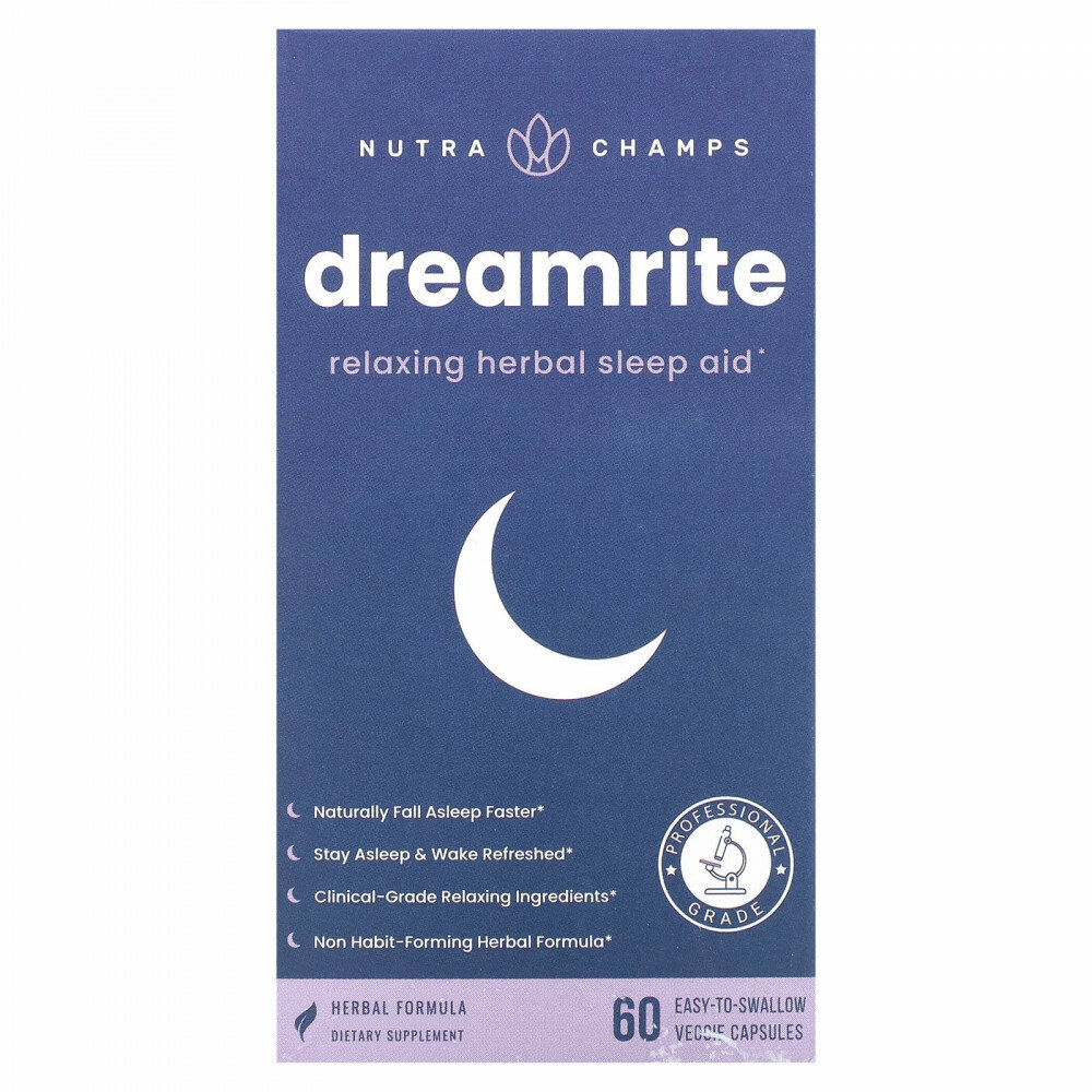 NutraChamps, Dreamrite, 60 веганских капсул