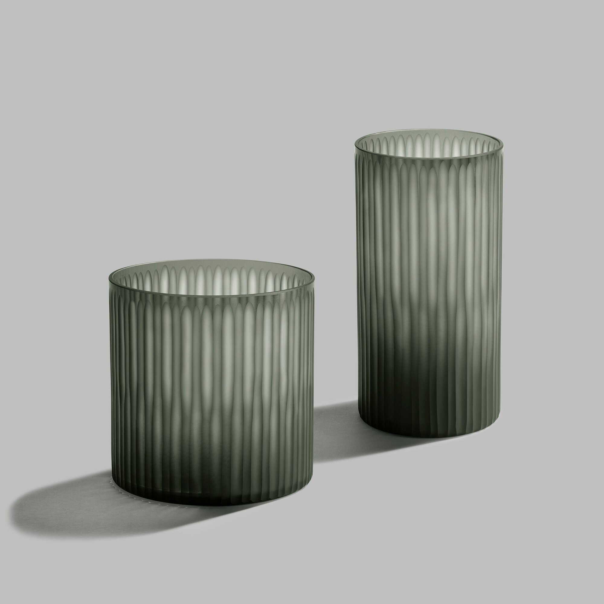 Ваза-подсвечник Togas "Гонтар", хрусталь, настольная, серая, 1 шт