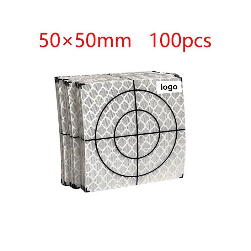 Отражающие листы для тахеометра Leica, белые, 30/40/50/60/80 мм, 100 шт 100PCS 50x50MM
