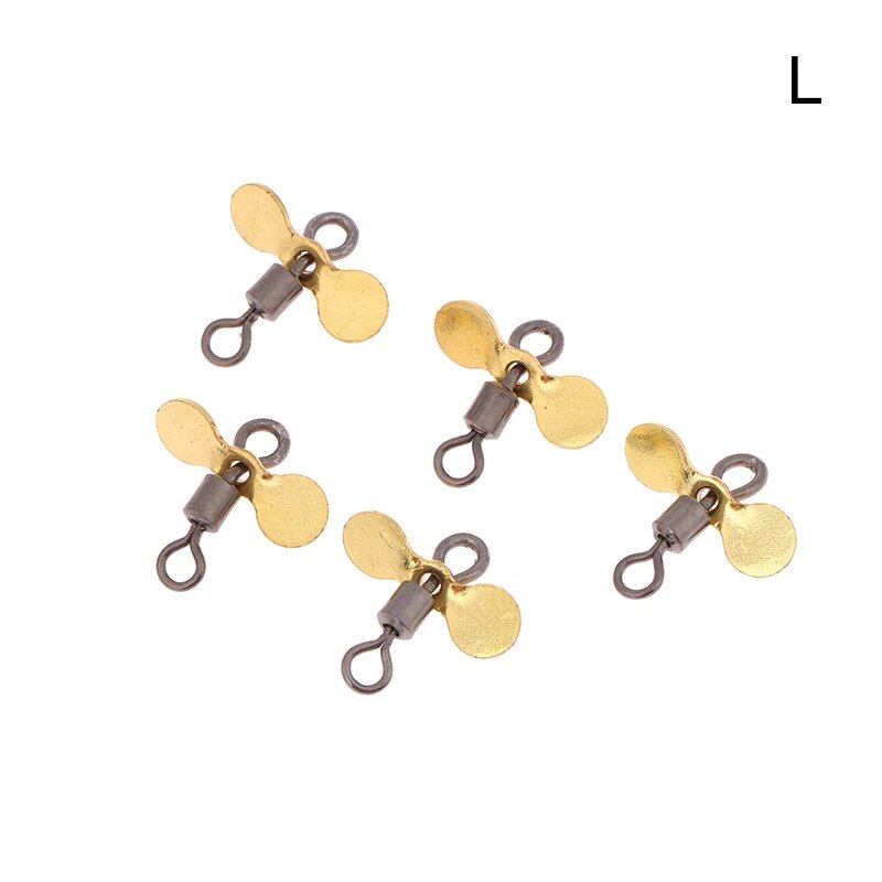 5 шт. блесны для рыбалки с пропеллером, металл L, Gold