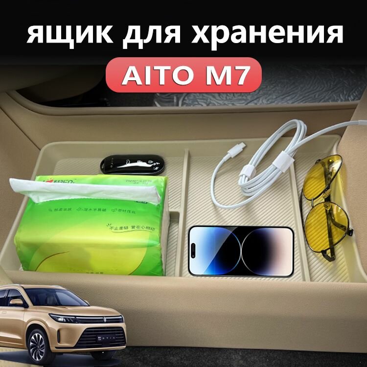 Ящик для хранения на центральной консоли 2023-2024 Aito M7 аксессуары