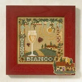 Набор для вышивания крестиком "Вино Bianco" 14CT, Бордовый, Шоколад