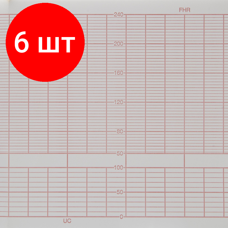 Комплект 6 штук, Лента тепл. регист. для CTG(FM) BIOSYS IFM-500 120х120х250, К120Z120АК250, 8