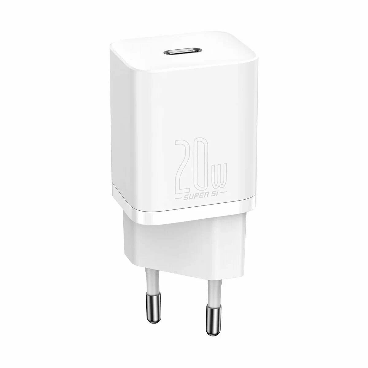 Сетевое зарядное устройство Baseus Super Si Quick Charger USB-C, 20W, белое