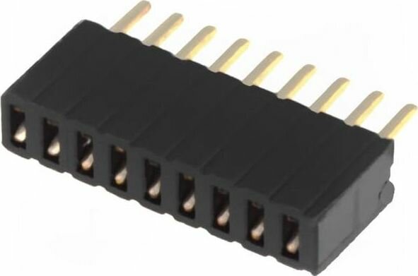 Гнездо CONNFLY DS1065-07-1*9S8BV Гнездо IDC "мама" PIN 9 прямой 1,27мм THT 1x9 gold flash 1шт