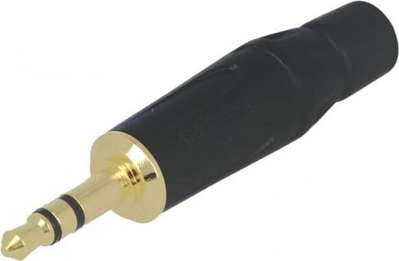 Вилка AMPHENOL KS3PB-AU Вилка Jack 3,5мм "папа" stereo прямой на провод пайка черный 1шт
