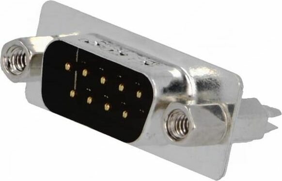 Гнездо AMPHENOL L717SDEH09POL2RM8 D-Sub PIN 9 гнездо "папа" на PCB, клипса на PCB прямой THT 1шт