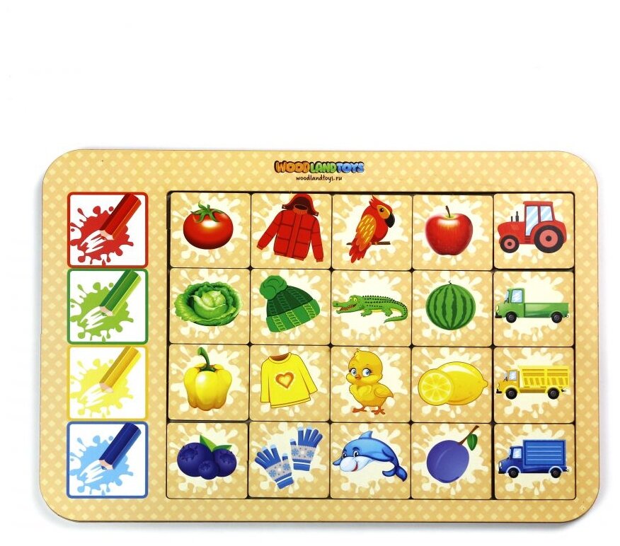 WoodLandToys Ассоциации (рамка-вкладыш, дерево, от 3 лет) 093105, (ООО "сибирский сувенир")