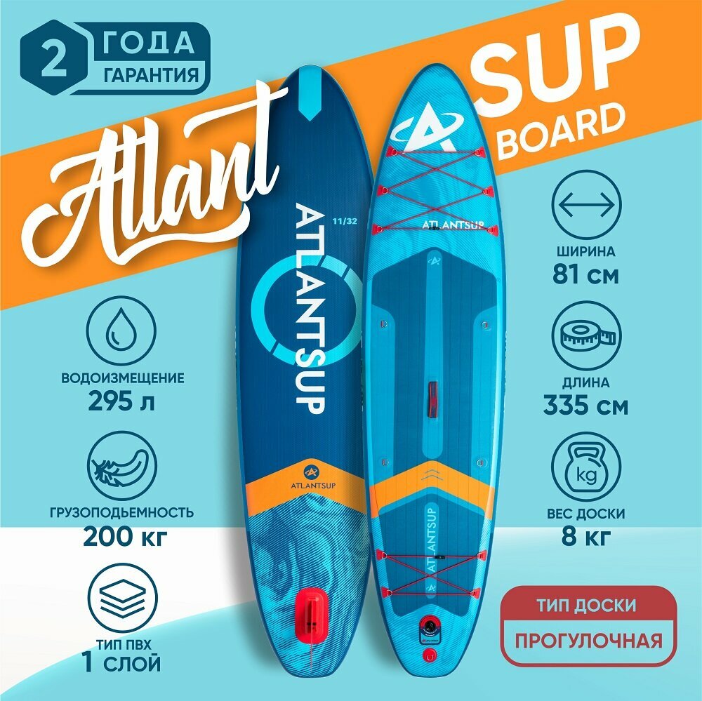 SUP Доска ATLANTSUP SINGLE 11' S3/2024