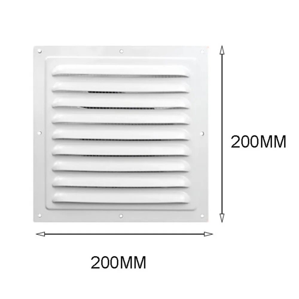 Решетка вентиляционного отверстия из алюминия 200x200mm