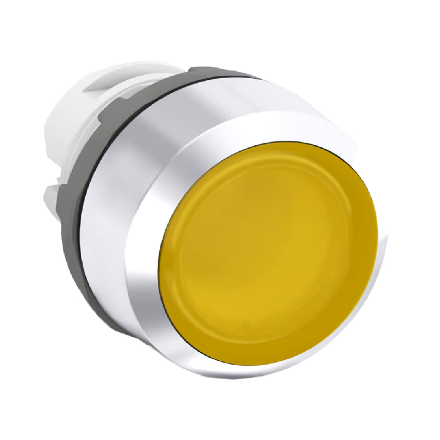 Кнопка ABB MP1-21Y желтая с подсветкой без фиксации низкая 1SFA611100R2103