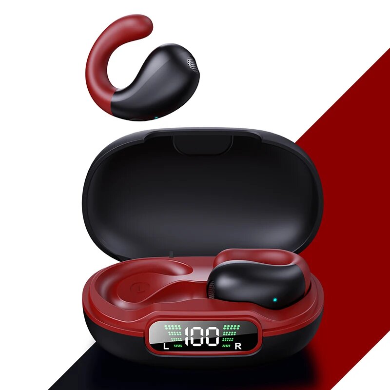 Беспроводные наушники Clip On Q92 Red