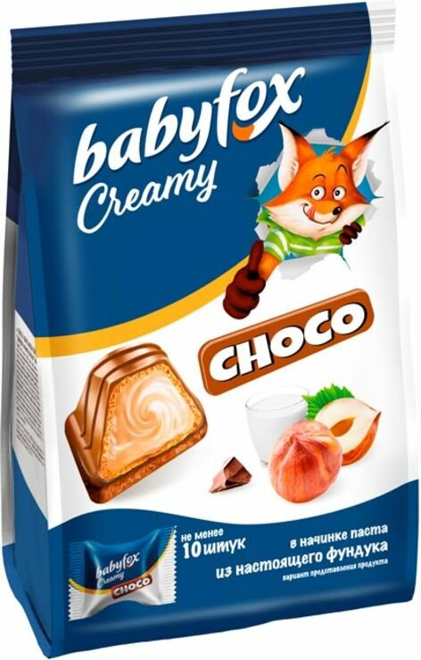 BabyFox Конфеты вафельные Creamy Choco, 100 г