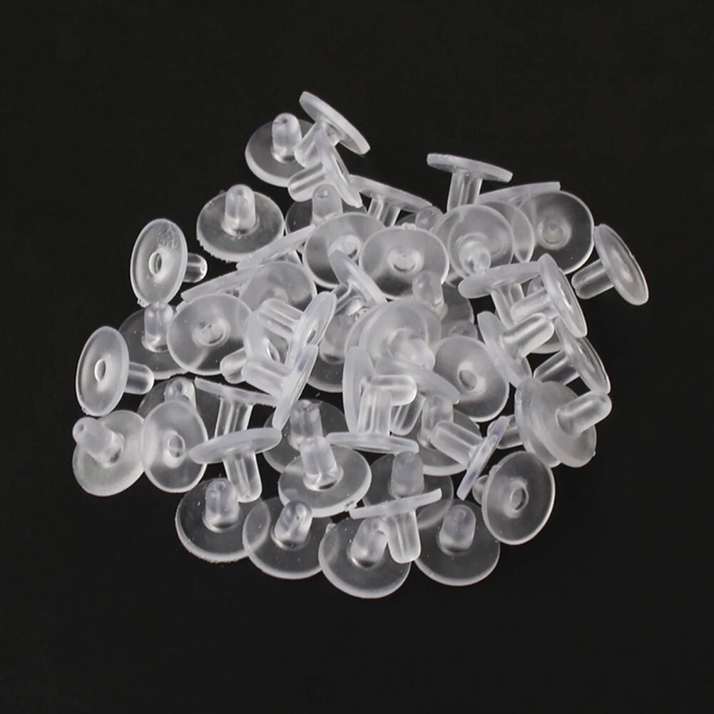 Заглушки для сережек 10x6 мм, 200шт, цвет: 10x6mm Dish shape