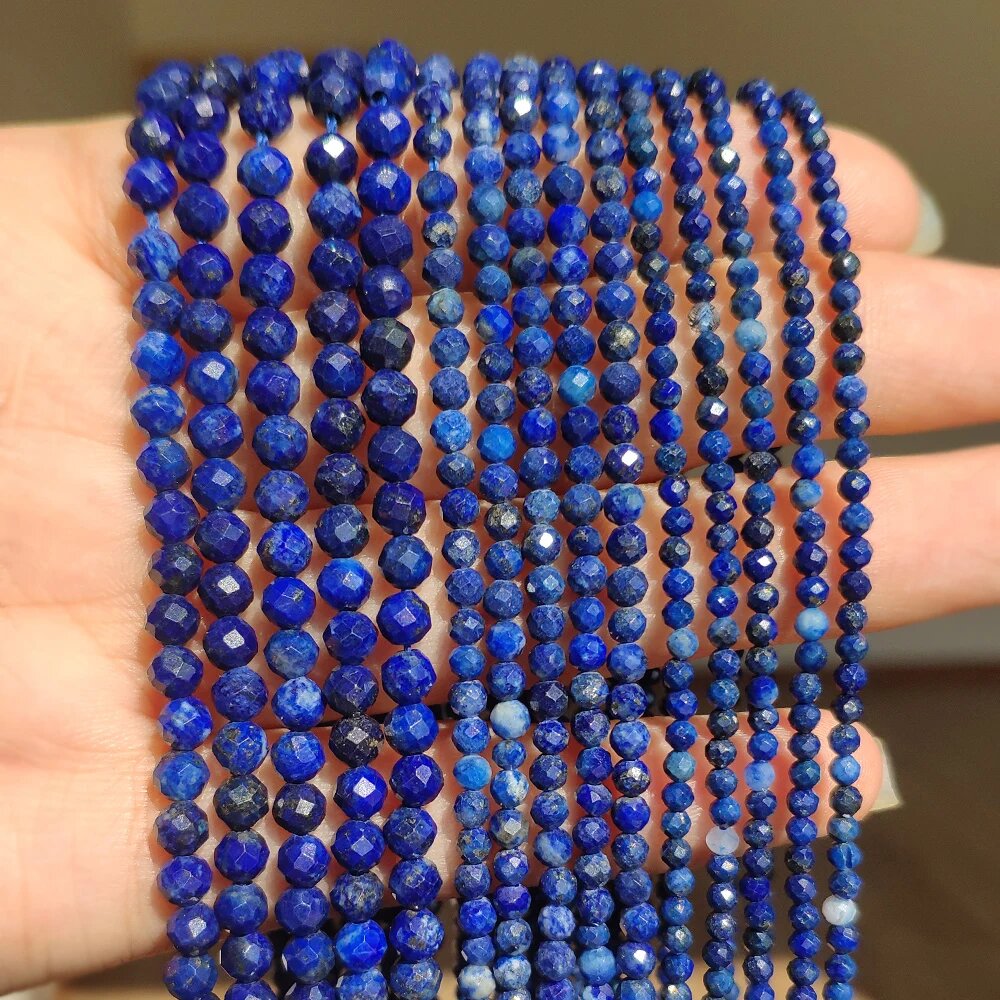 Бусины Lapis Lazuli синие 4 мм 92шт