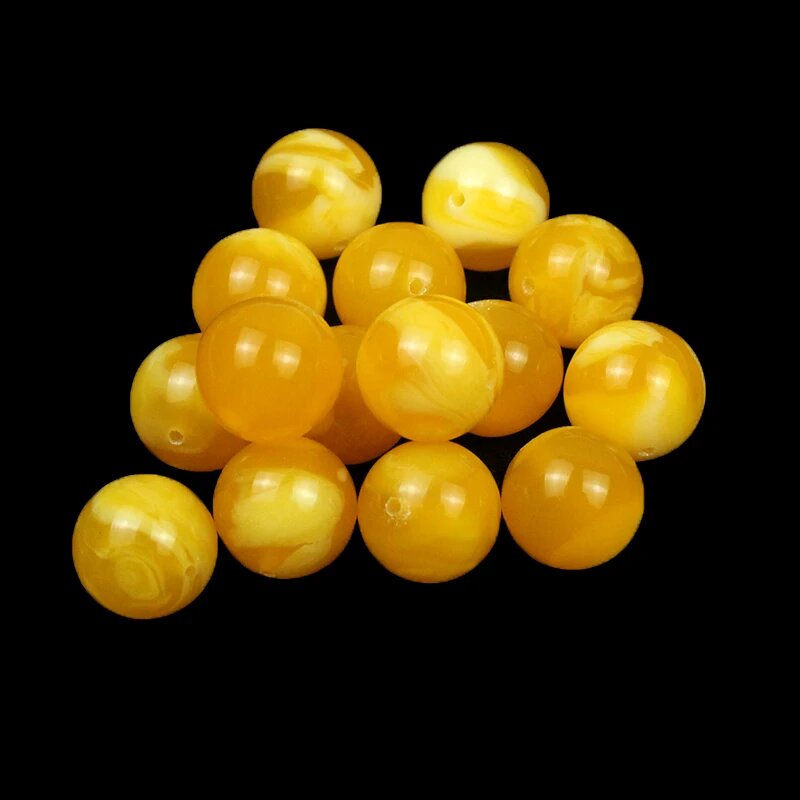 Желтые нефритовые бусины 10 мм, 10 шт.